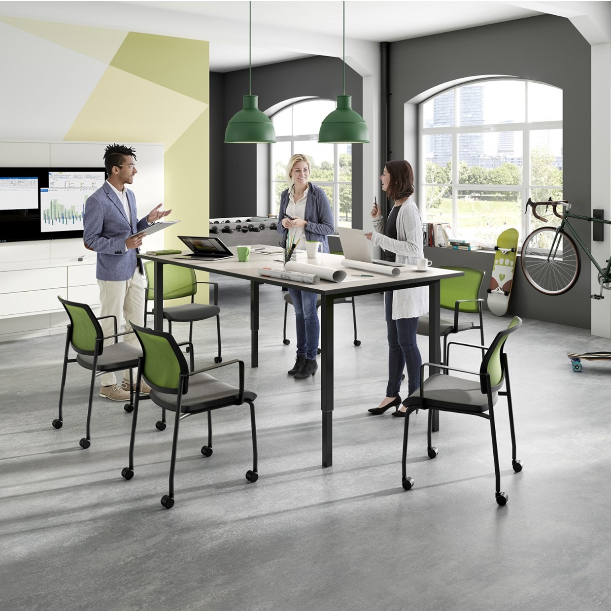 DMP Distribution | Catro 4 Fuss Sitz-Stehtisch