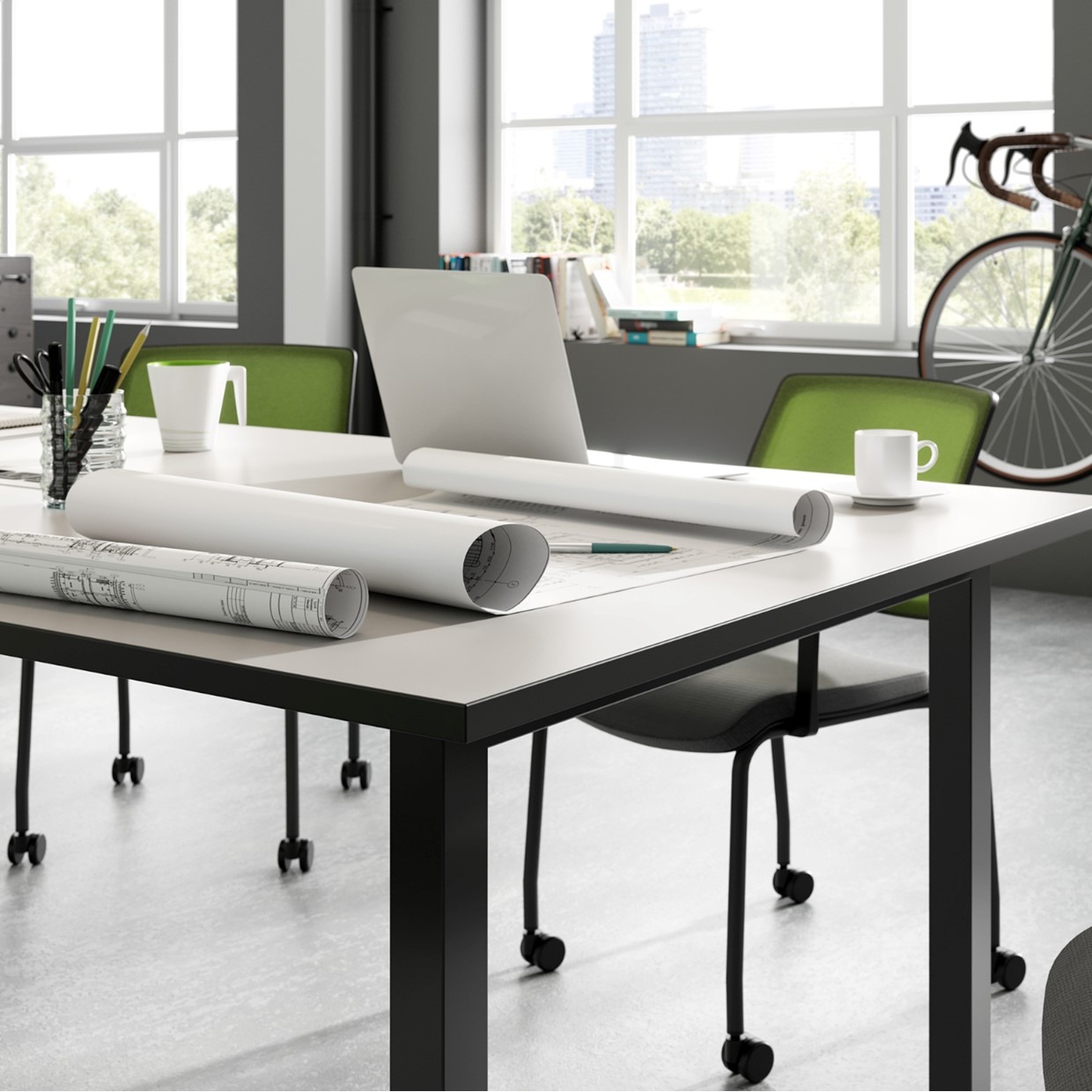 DMP Distribution | Catro 4 Fuss Sitz-Stehtisch